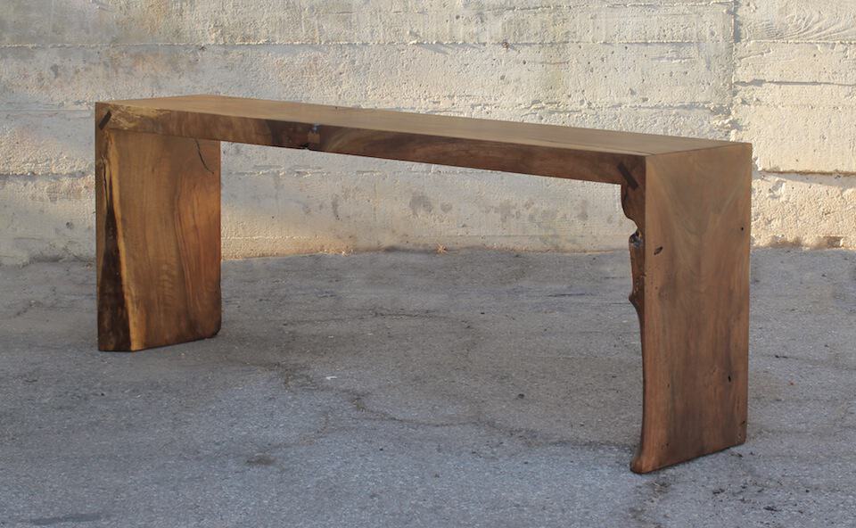 Grafted Walnut Slab Bench | Offerman Woodshop