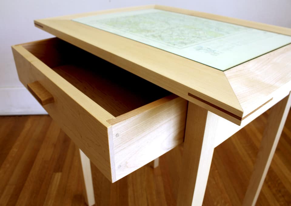 Maple Map Table | Offerman Woodshop